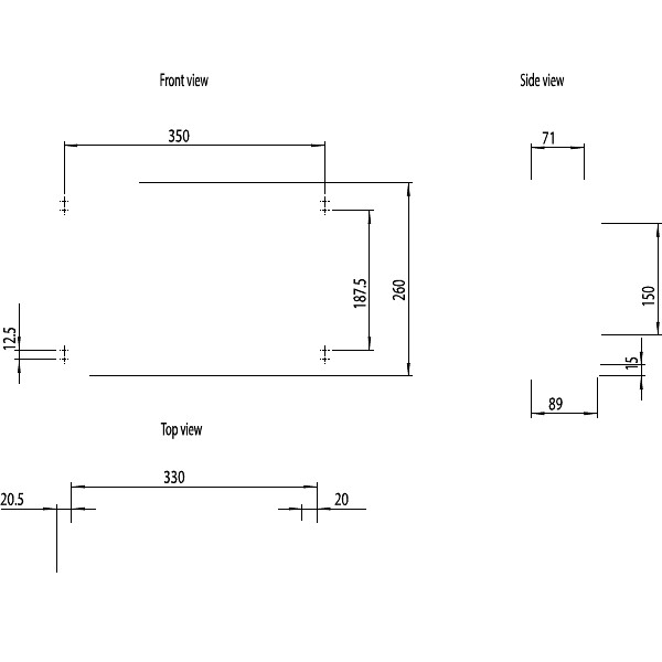 nVent HOFFMAN MCS/MCD/MKS/MKD FS Document Pocket Mild Steel RAL 7035 W600mm