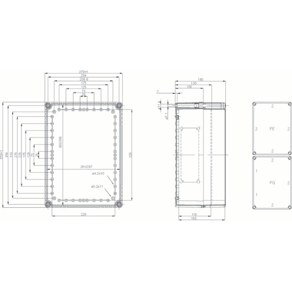 Fibox EK Terminal Box PC IP66 and IP67 H280 x W560 x D130mm Clear