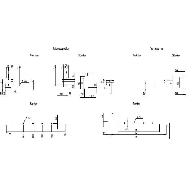 nVent HOFFMAN MCS /MCD Swing Frame Horizontal Support Bar W800mm