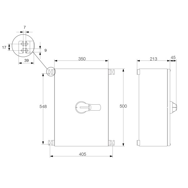 Socomec ISO Enclosed Isolator, IP 65 Aluminium Yellow, Handle - Red, 3P ...