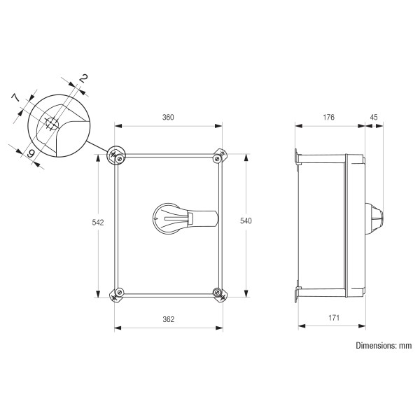 Socomec ISO Enclosed Isolator, IP 65 Plastic Grey, Handle - Blue, 4P 250A