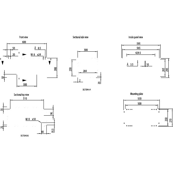 nVent HOFFMAN MAP Enclosure Wall Mount Mild Steel IP55 H300 x W800 x D300mm