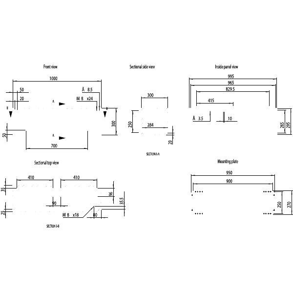 nVent HOFFMAN MAP Enclosure Wall Mount Mild Steel IP55 H300 x W1200 x ...