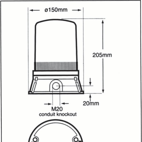 Moflash Xenon Beacons 24 Joules Flashing Mode IP65 115V AC Wall or ...