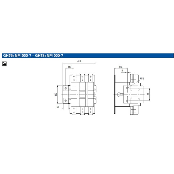 Ghisalba Contactor Adder Pole 1000A for GH76 and GH78