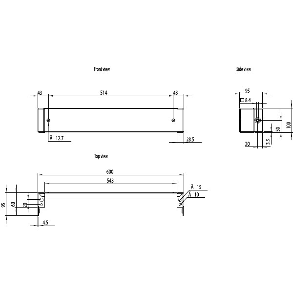 nVent HOFFMAN MAS/MAD Plinth H100mm Front and Back suit W800mm
