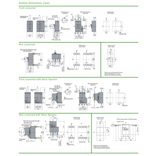 Terasaki TemBreak 2 MCCB 400 Frame 50kA 3P 400A Electronic