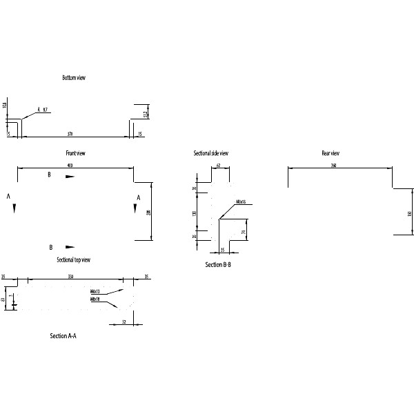 nVent HOFFMAN STB Terminal Box Mild Steel IP66 H200 x W400 x D120mm