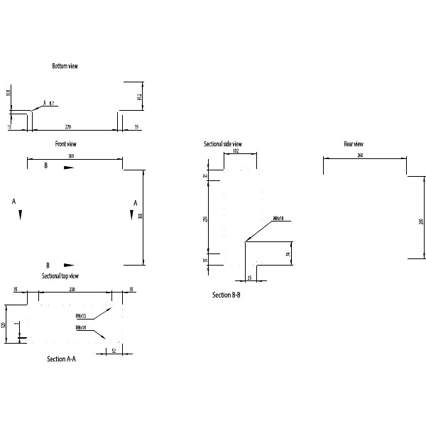 nVent HOFFMAN STB Terminal Box Mild Steel IP66 H300 x W400 x D120mm