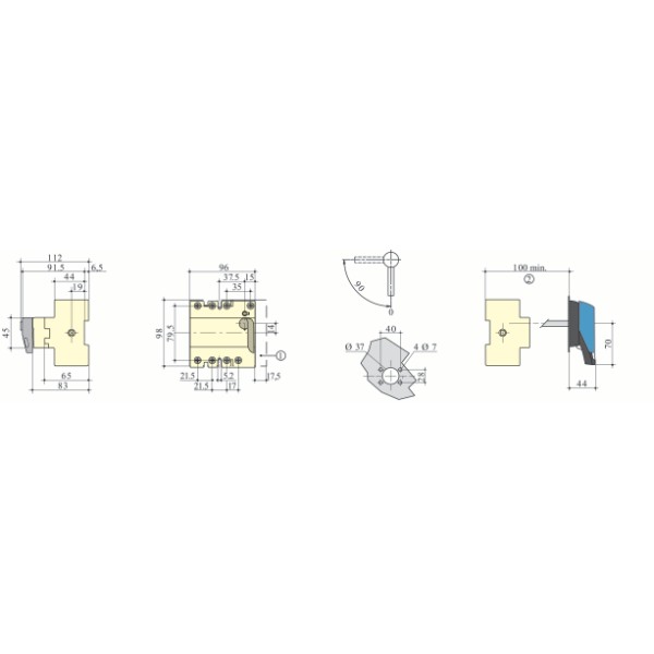 Socomec VLB Visual Load Break Switch Kit, w/ External Handle, 3P 32A