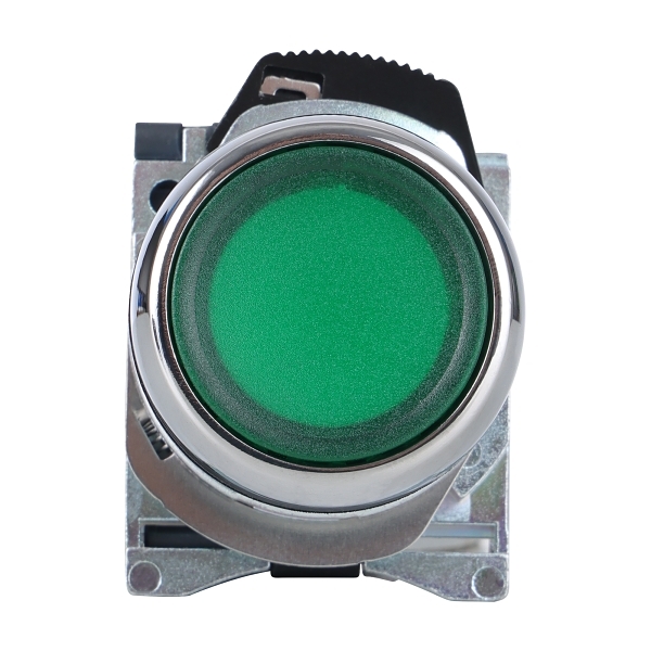 Sprecher and Schuh D7 Pushbutton 22.5 mm Complete Metal MOM Flush GRN ...