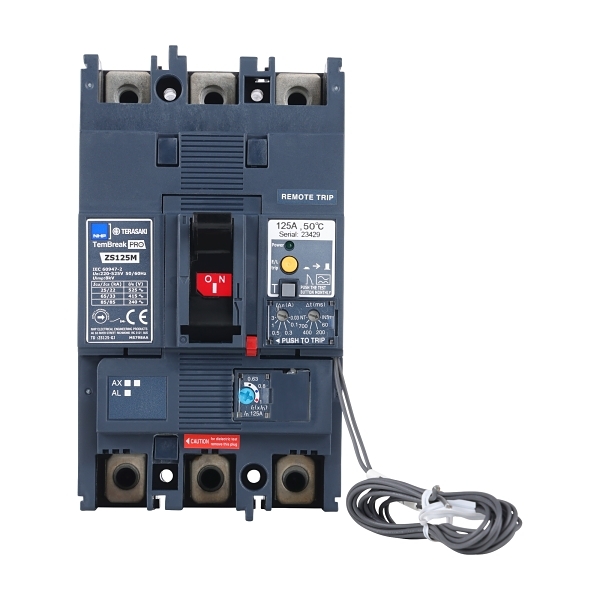 Terasaki TemBreak PRO ELCB 125 Frame 65kA 3P 125A 30mA 3A Adj. Thermal ...