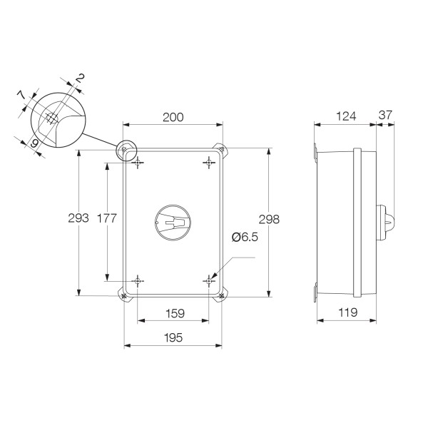 Socomec ISO Enclosed Isolator, IP 65 Aluminium Grey, Handle - Blue, 3P 100A