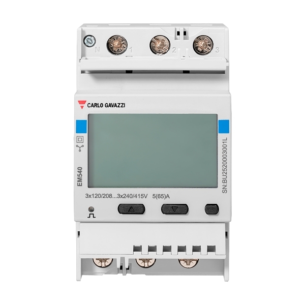 Carlo Gavazzi Energy Meter EM540 3-PH Direct 65A Self Supply RS485 + 1 IN