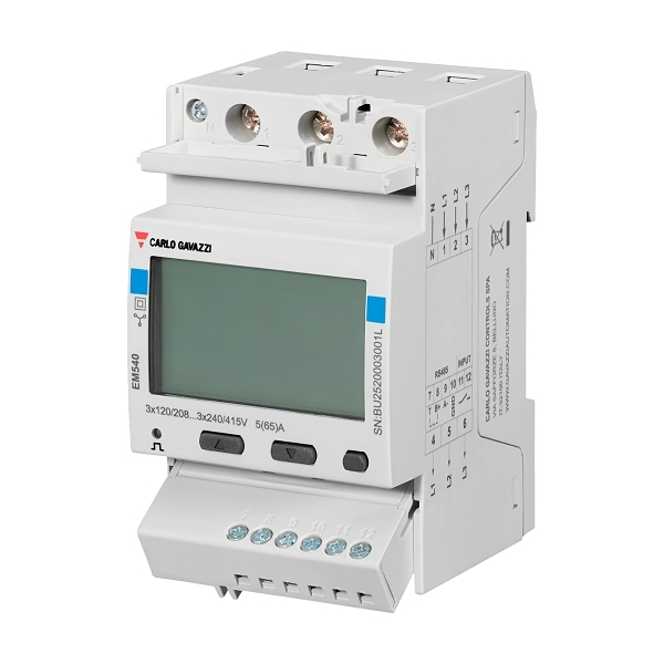 Carlo Gavazzi Energy Meter EM540 3-PH Direct 65A Self Supply RS485 + 1 IN