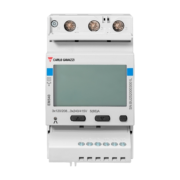 Carlo Gavazzi Energy Meter EM540 3-PH Direct 65A Self Supply RS485 + 1 IN