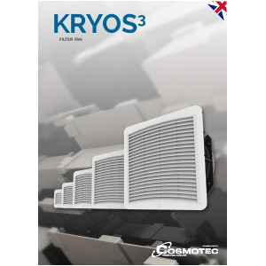 Cosmotec Kryos Filter Fan H250 x W250 x D99mm 230V AC 270m3 per Hour