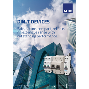 NHP DIN-T DINSAFE Residual Current Devices Add on module Clip On 3Pole ...