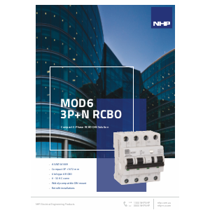 NHP MOD6 Residual Current Circuit Breaker RCCB 1PN 40A 30mA Type A