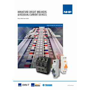 NHP DIN-T Residual Current Device Long Body w/ Overcurrent 10kA 40A ...