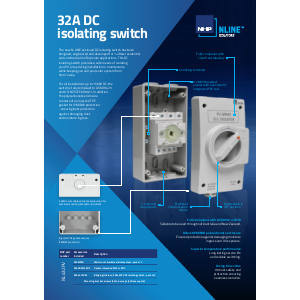 NHP NLINE Isolating Switch, Small IP 66 Plastic, 2 Pole 20A 250V AC