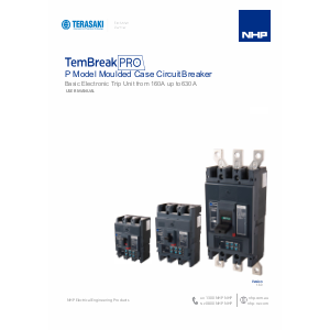 Terasaki TemBreak PRO MCCB 250 Frame 36kA 3P 250A Basic Electronic