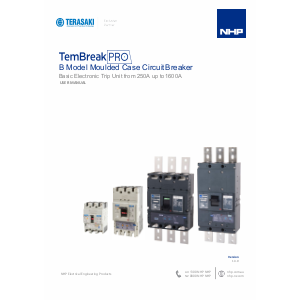 Terasaki TemBreak PRO MCCB 1600 Frame 85kA 4Pole 1600A Basic Electronic w GF